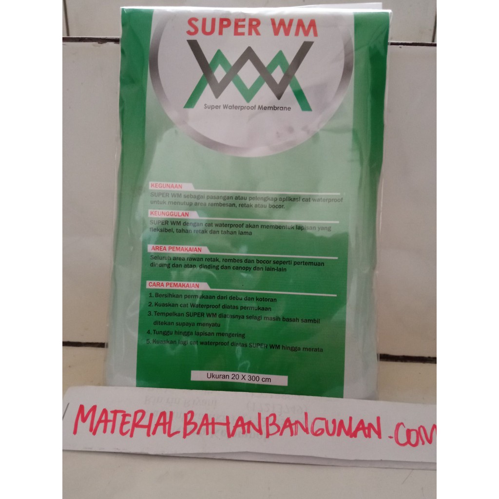 Jual Super Waterproof Membrane 20 cm x 3 meter Serat Tisu Lentur Anti ...