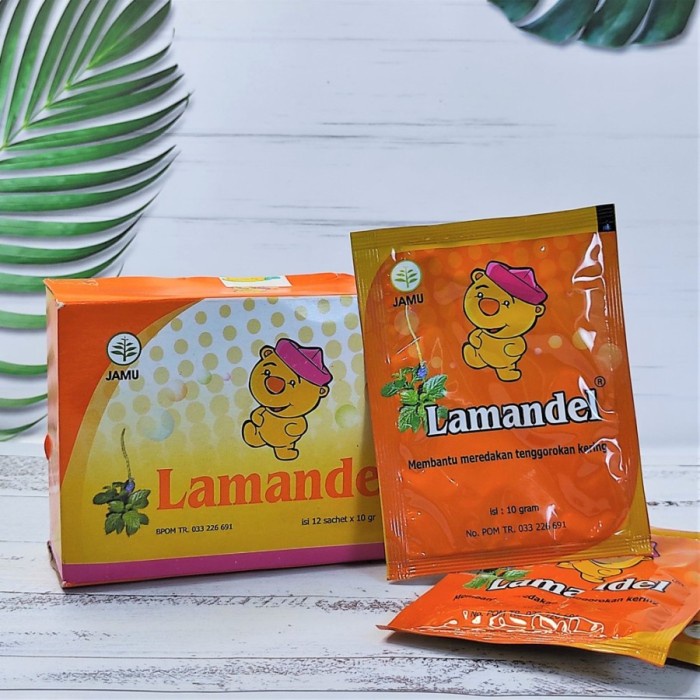 Jual LAMANDEL 12 Sachet x 10 Gr Herbal / Membantu Meredakan Tenggorokan ...