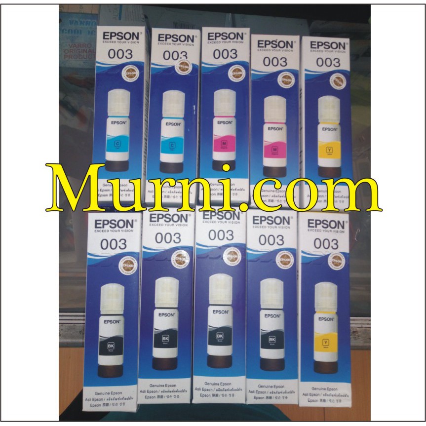 Jual tinta asli epson ori bc003 epson L1110 L3100 L3110 L3210 L3150 ...
