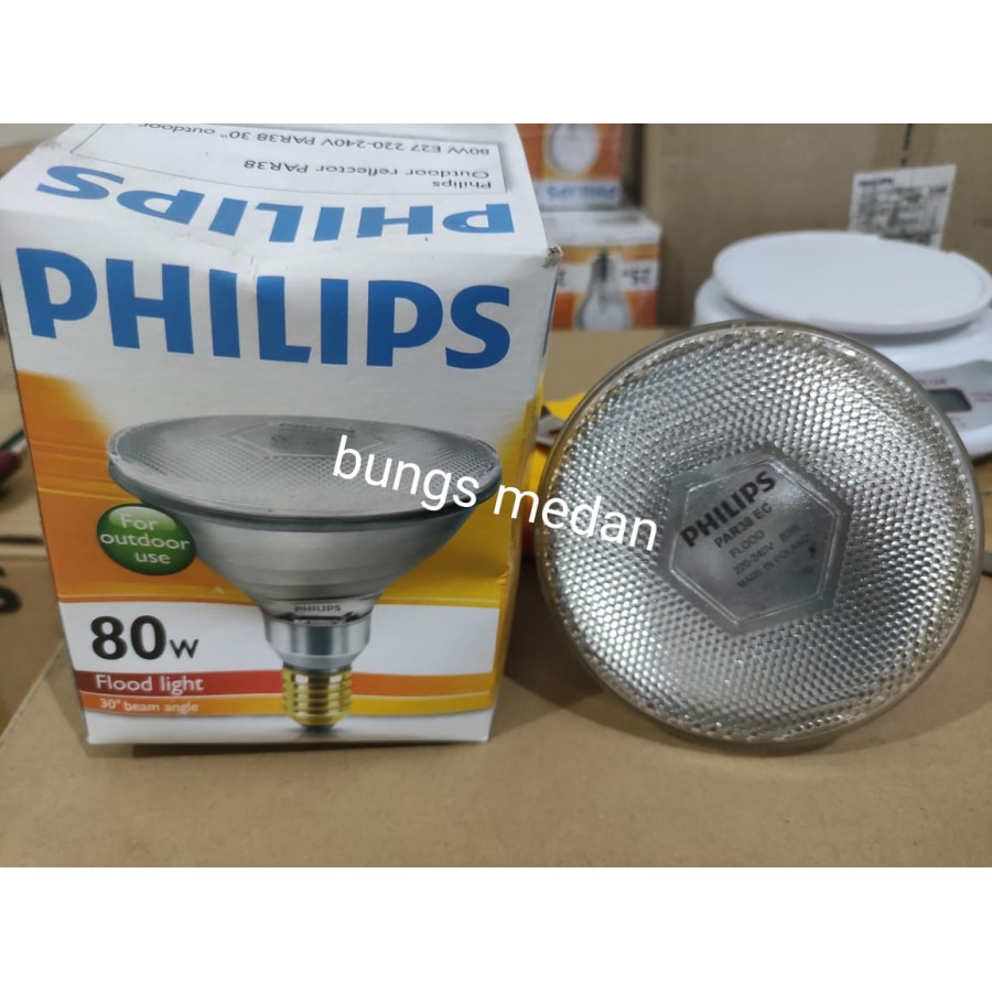 Jual Lampu SOROT PHILIPS PAR38 PAR 80w 80 Watt CLEAR SPOT BENING ...