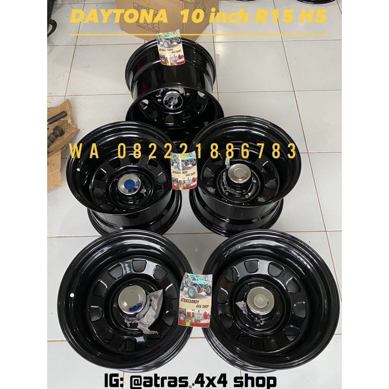 Jual velg jeep kaleng daytona lebar 10 inch celong jimny taft rocky ...