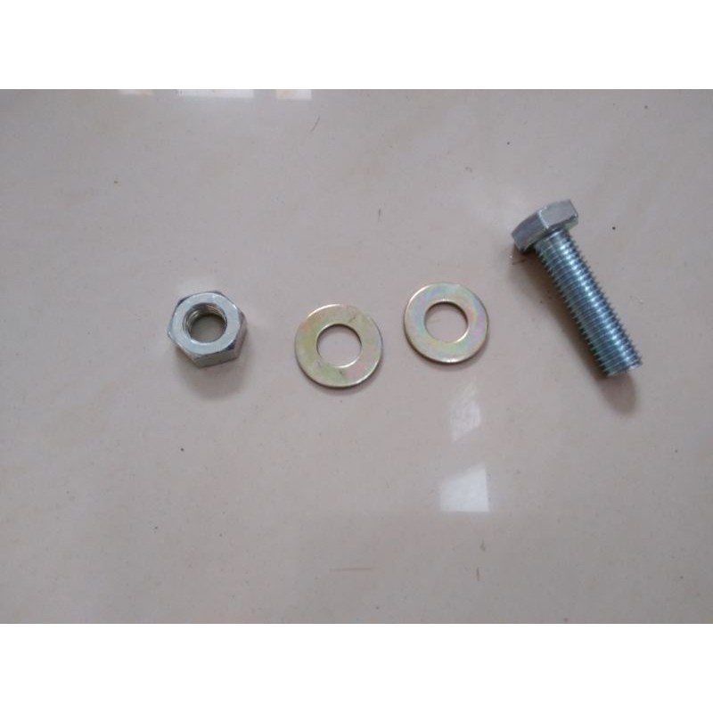 Jual MUR BAUT M12 X 45 KUNCI 19 (+ 2 washer plate) | Shopee Indonesia