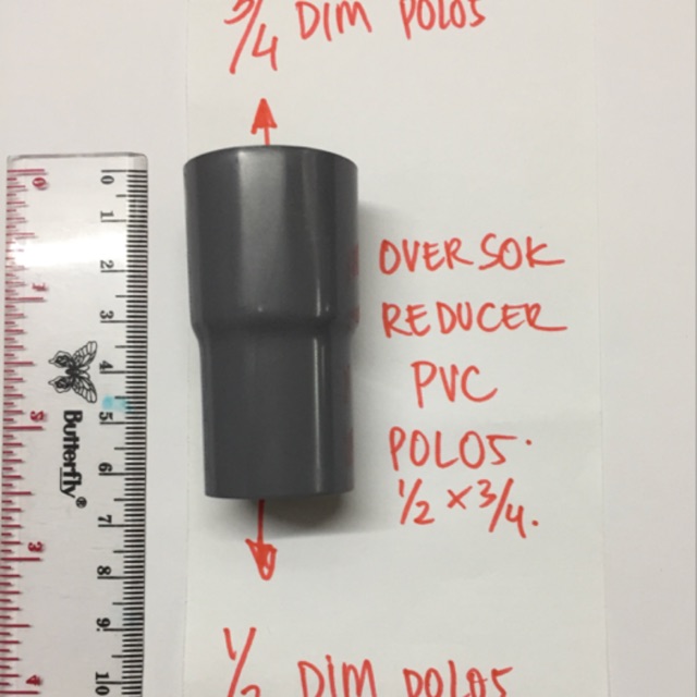 Jual over sok reducer 1/2 x 3/4 oversok sambungan pipa pvc | Shopee ...
