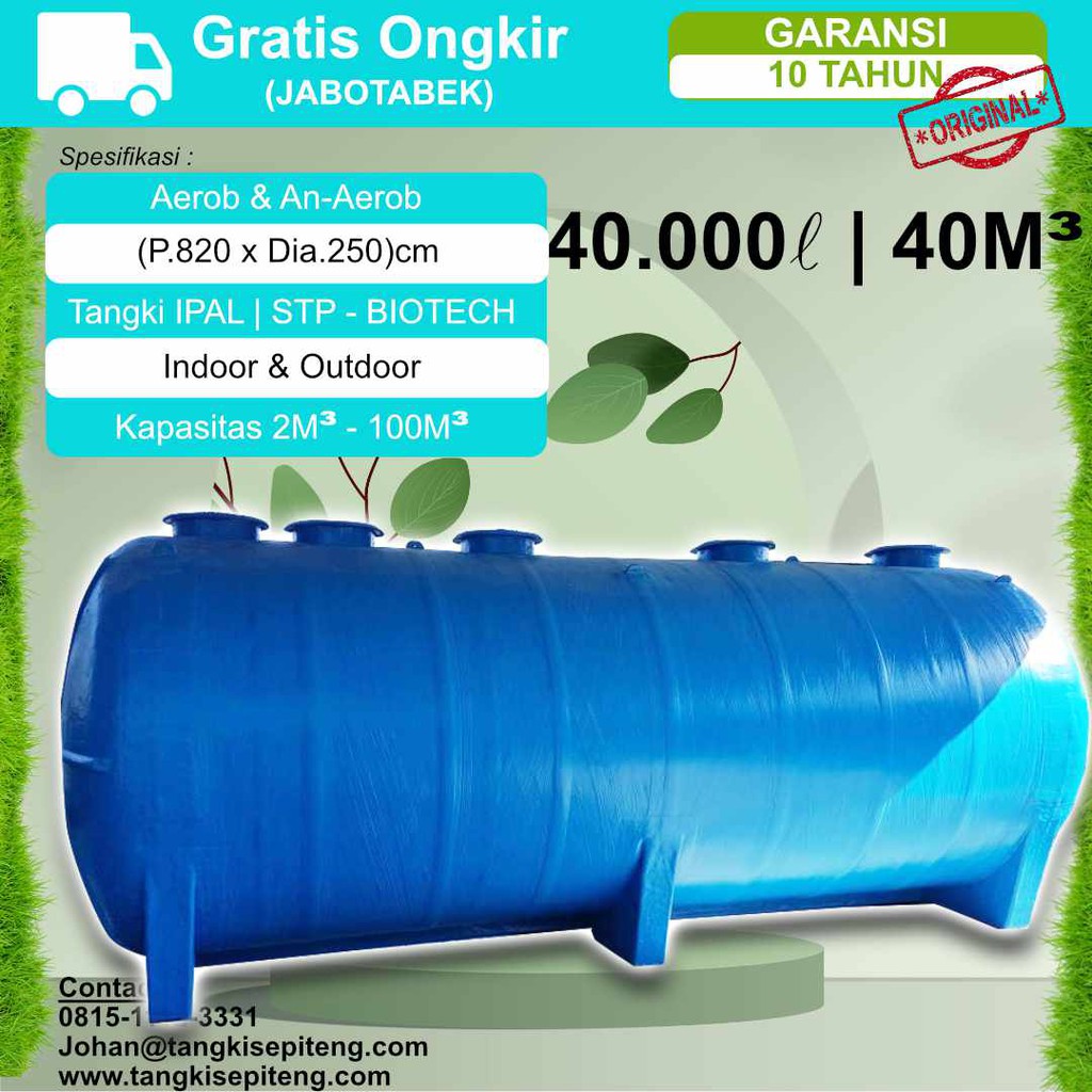 Jual Tangki IPAL 40000 liter/40m3 - TANGKI BIOTECH | Shopee Indonesia