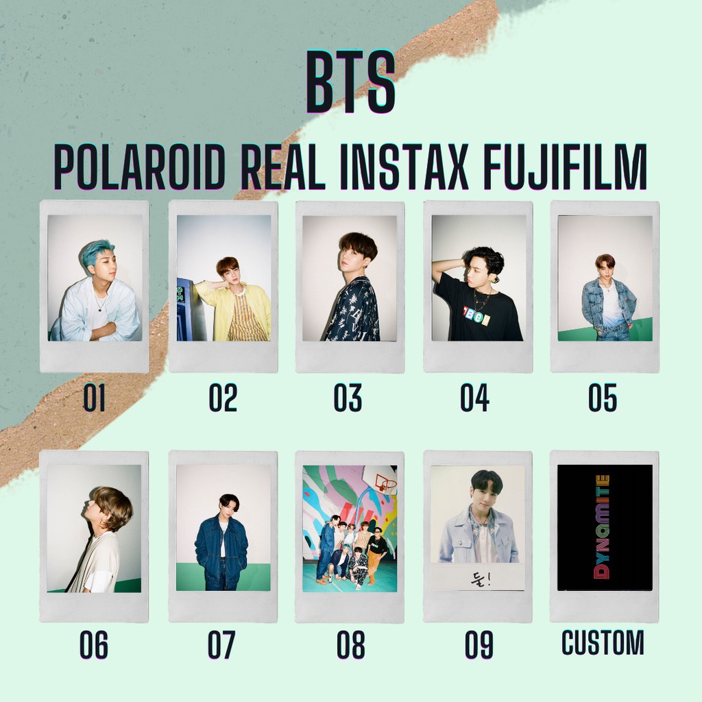Jual BTS Polaroid Instax Fujifilm Plain BE RM Jin Suga J-hope Jimin V ...