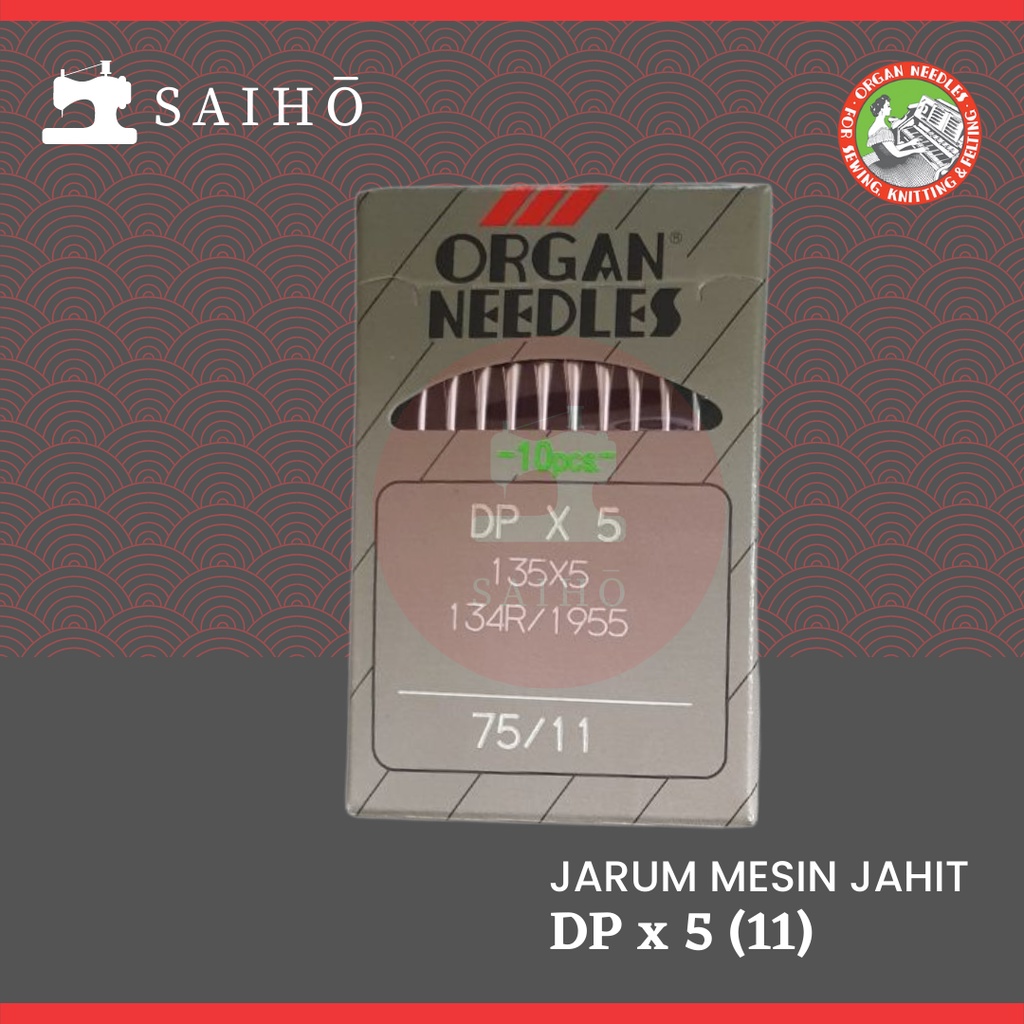 Jual Jarum ORGAN DPx5 / DPx5 ++ untuk MEsin Jahit Industri Jarum 1 Typical / Brother / Juki ...
