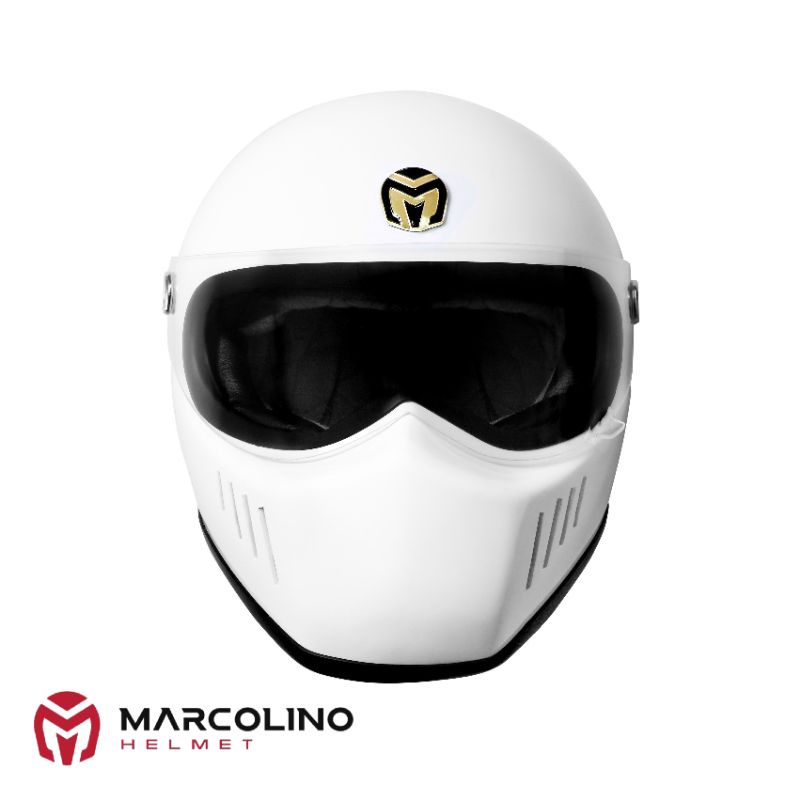 Jual Helm Retro Full Face Marcolino Senna Edition Premium | Shopee ...