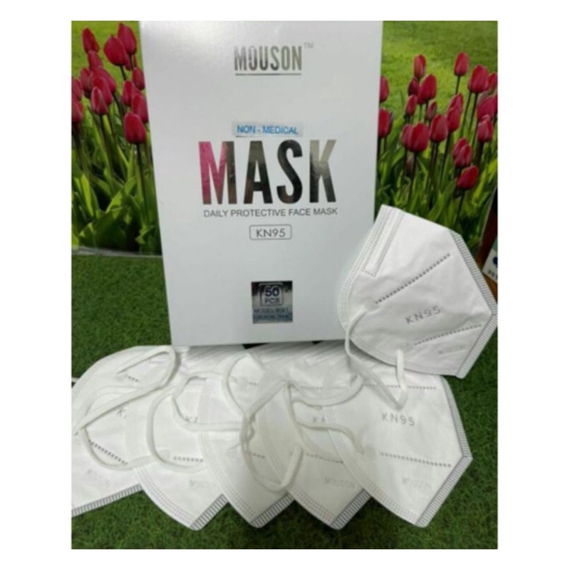 Jual Mouson Mask K95 putih isi 50 pcs | Shopee Indonesia