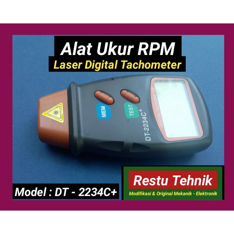 Jual alat ukur RPM, Tachometer LCD laser digital DT2234C+ | Shopee ...