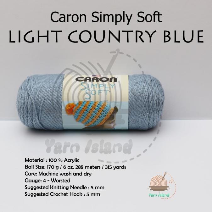 Jual Caron Simply Soft warna Light Country Blue ( Benang Rajut Import ...