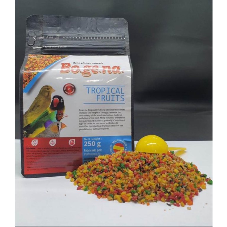 Jual BOGENA FRUTY PATTE 250GRAM UNTUK SEMUA BURUNG PEMAKAN BIJI ...