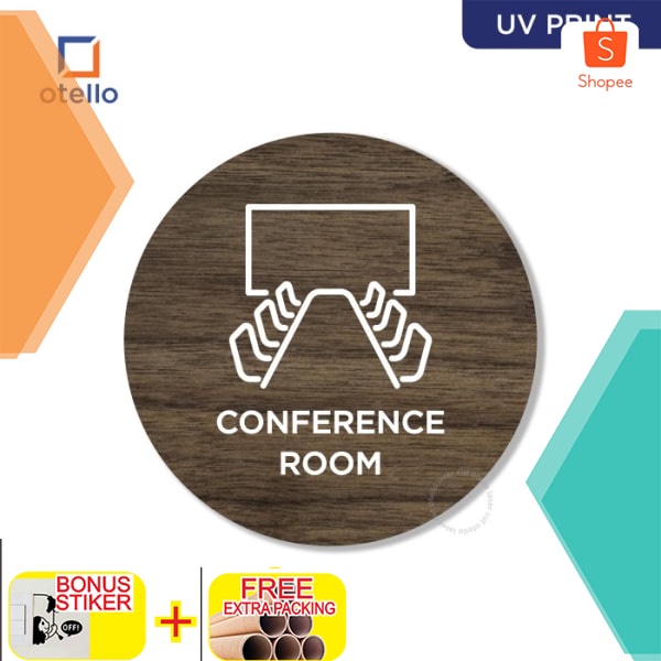 Jual Grosir Signage Conference Room Sign Board Kayu Print Tulisan Label ...