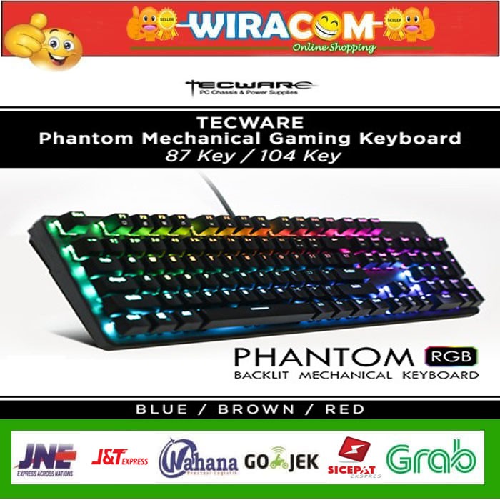 Jual Tecware Phantom 104 RGB Mechanical Gaming Keyboard | Shopee Indonesia