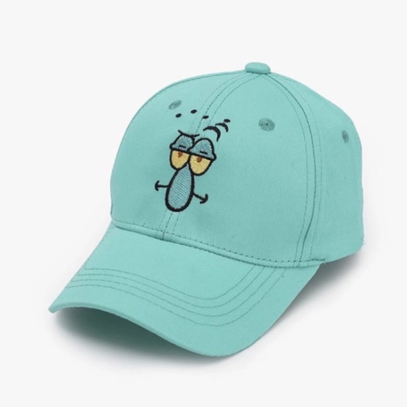 Jual Topi Baseball Anak Bordir Karakter Spongebob / Patrick / Squidward ...
