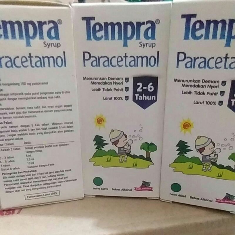 Jual TEMPRA SYRUP 60ML Paracetamol | Shopee Indonesia