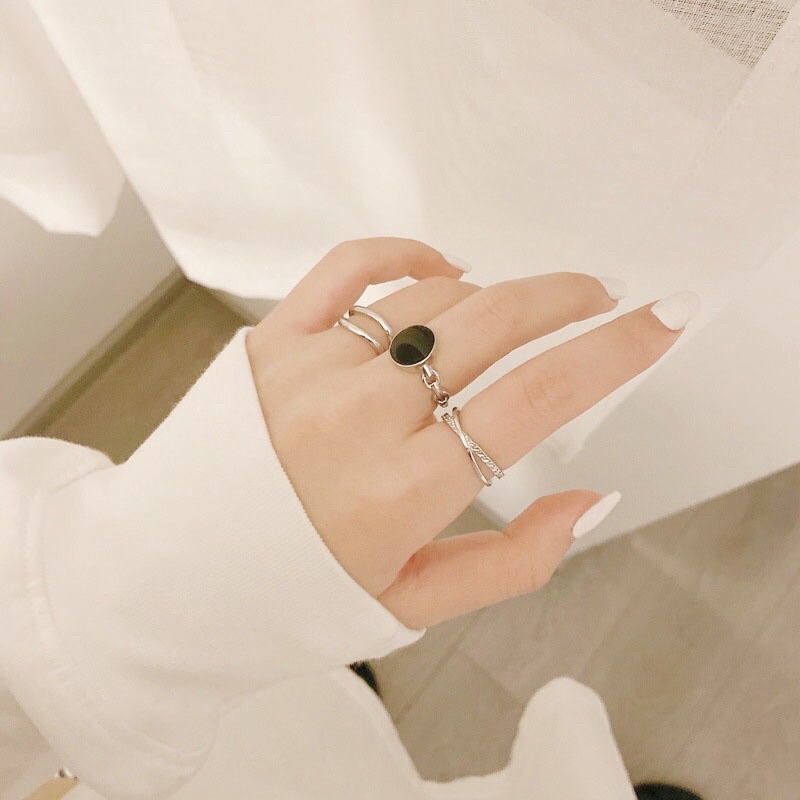 Jual [luckluxe] Paloma Ring Set / Stacking Ring (3pcs) | Shopee Indonesia