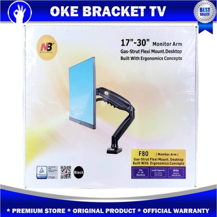 Jual enhhr04r North Bayou Nb F80 Gas Spring Bracket Tv Monitor Meja ...