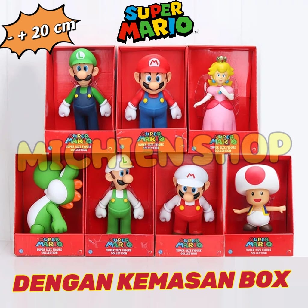 Jual Super Mario Bros Action Figure Pajangan Miniatur | Shopee Indonesia