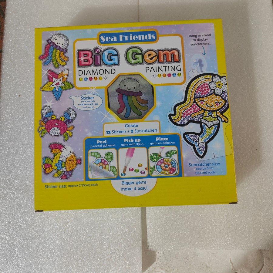 Jual mainan anak DIY big gem diamond painting kid / mainan Kreatif anak ...