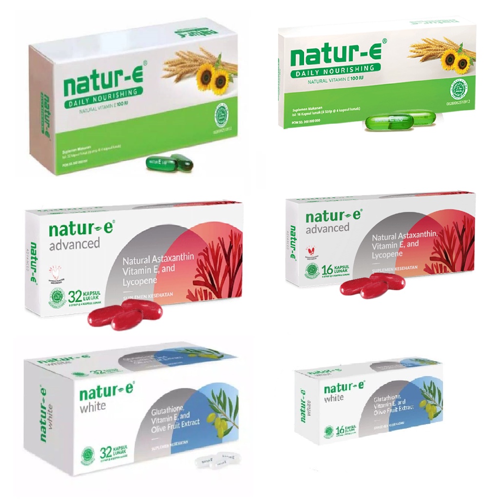 Jual (PERBOX) Natur E Vitamin Kapsul 16 & 32 Capsule-100iu/ 300iu ...