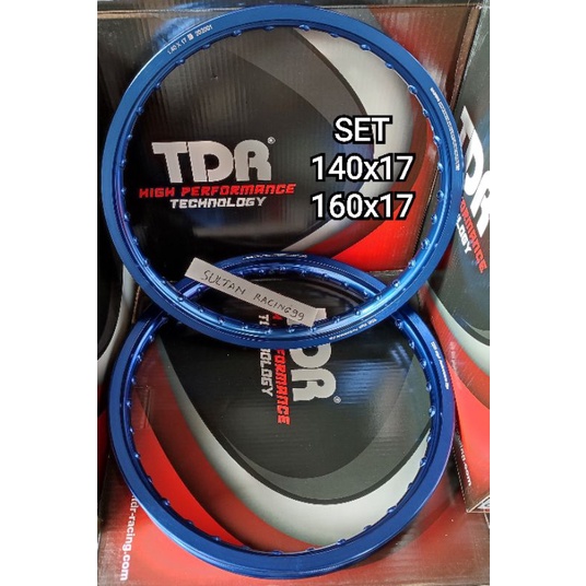 Jual Velg TDR W Shape 140+160 Ring 17 Biru 1 Set | Shopee Indonesia