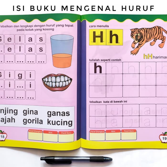 Jual UKURAN BESAR A4 - BUKU PAUD BELAJAR MENGENAL ANGKA DAN HURUF ...