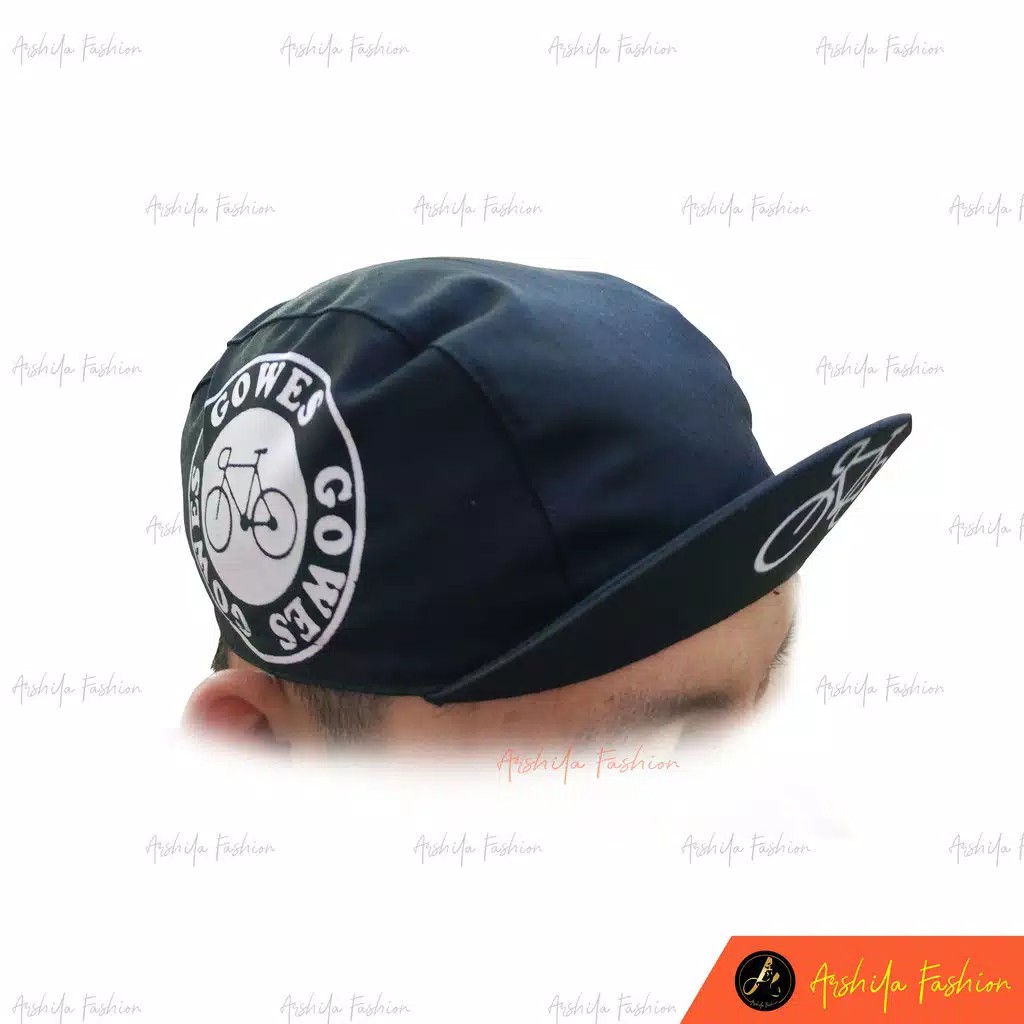 Jual Topi sepeda/topi gowes/topi gaul/topi main-hitam sepeda bulat ...