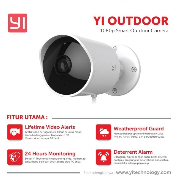 Jual Yi Outdoor 1080p Weatherproof IP Camera CCTV | Shopee Indonesia