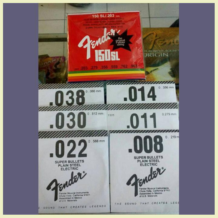 Jual SENAR GITAR FENDER 08 ELEKTRIK LOKAL FULLSET | Shopee Indonesia