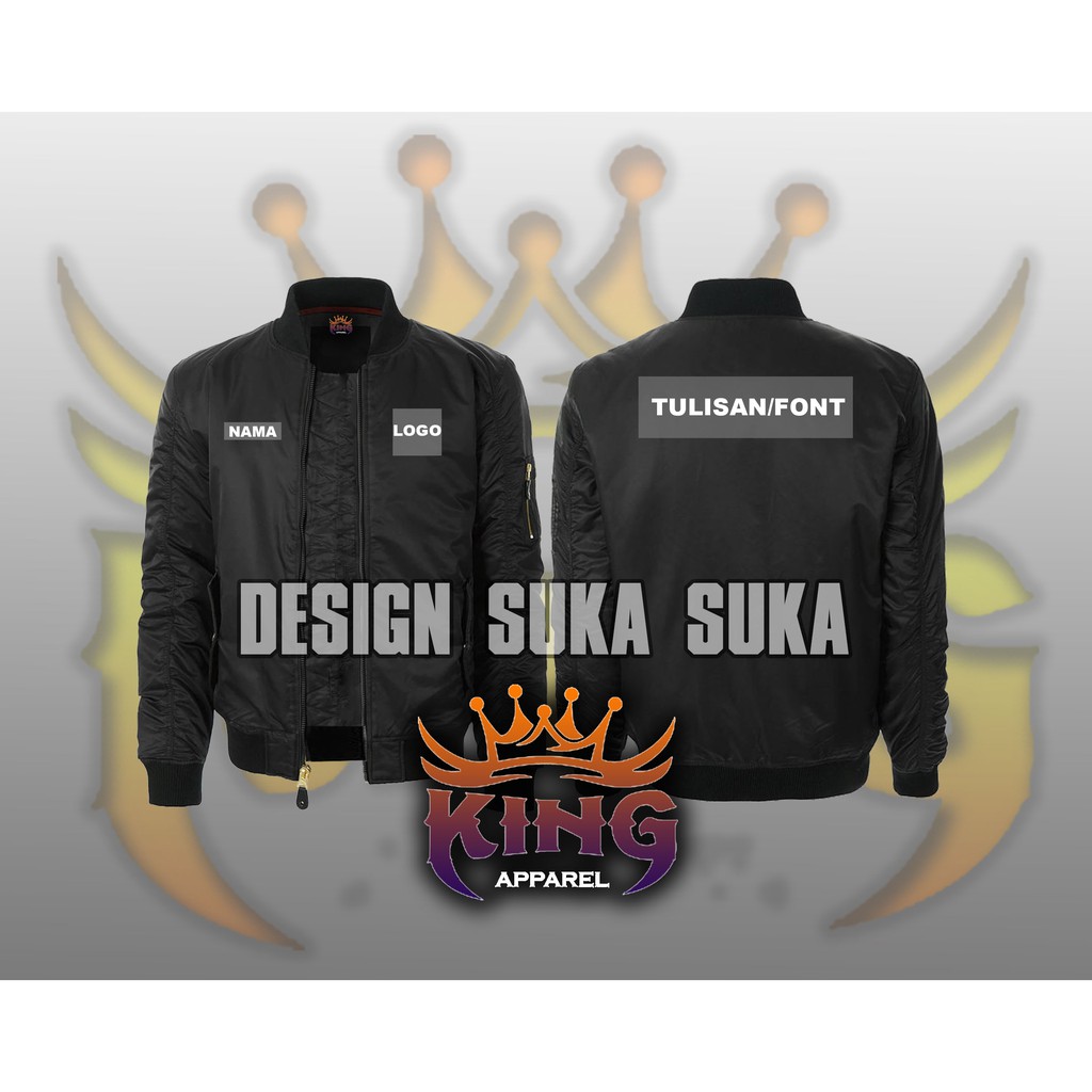 Jual Jaket Bomber Design Suka Suka Costume Logo Dan Tulisan | Shopee ...