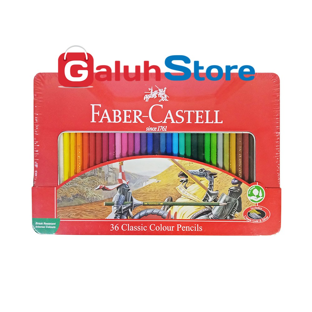 Jual Faber Castell Pensil Warna Classic Isi 36 Tin Case | Shopee Indonesia