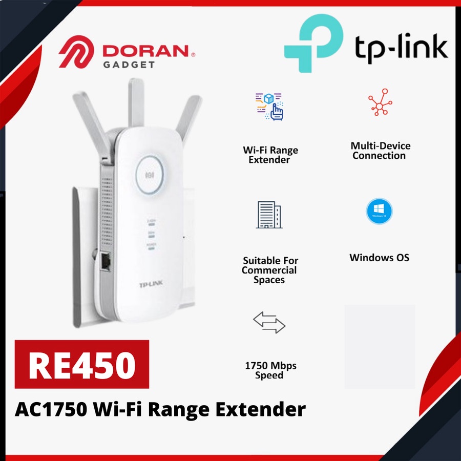 Jual TPLINK RE450 AC1750 WiFi Range Extender / TP-LINK RE450 - White ...