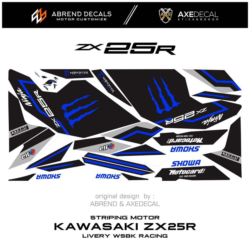 Jual STRIPING ZX25R LIVERY KRT WSBK RACING TEAM / STIKER MOTOR KAWASAKI ...