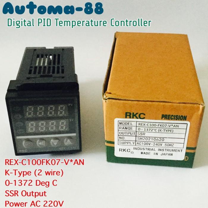 Jual Pid Rkc Rex-C100Fk07-V*An 0-1300C Digital Pid Temperature Controller Ssr | Shopee Indonesia