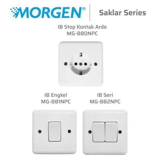 Jual MORGEN IB INBOUND MG 880NPC STOP KONTAK ARDE, 881NPC SAKLAR ENGKEL, MG-882NPC SAKLAR SERI ...