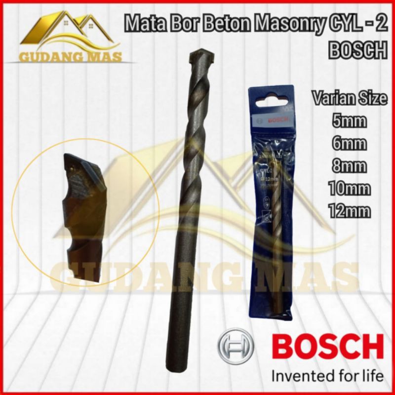 Jual Bosch Mata Bor Beton 8mm / Mata Bor Beton Bosch CYL-2 Masonry ...