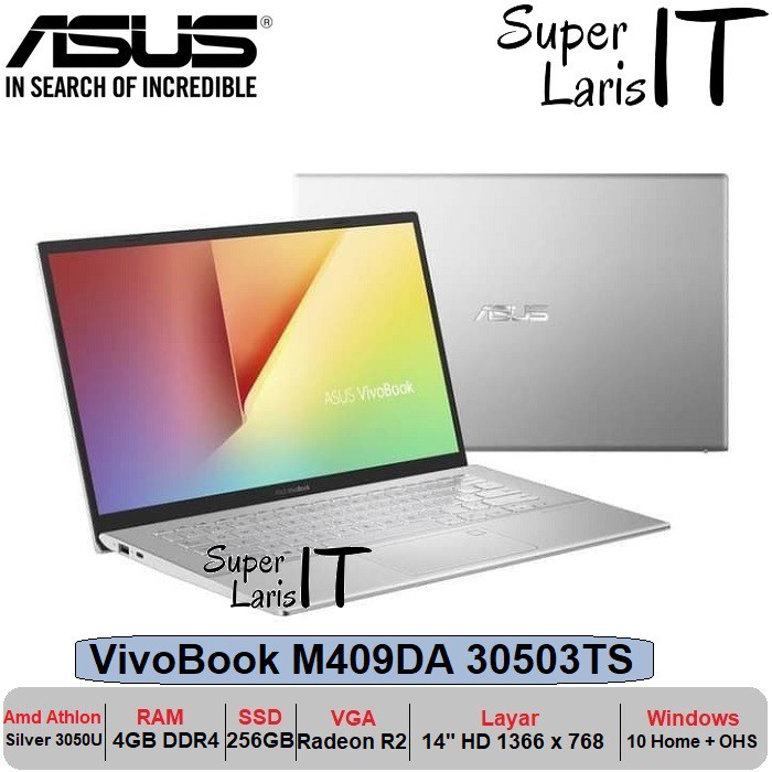 Jual Asus Vivobook M409DA Amd Athlon Silver 3050U|4GB|256GB|14inch|W10 ...