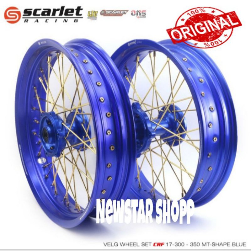 Jual velg set CRF 150 hole 36 full Scarlet cnc alloy | Shopee Indonesia