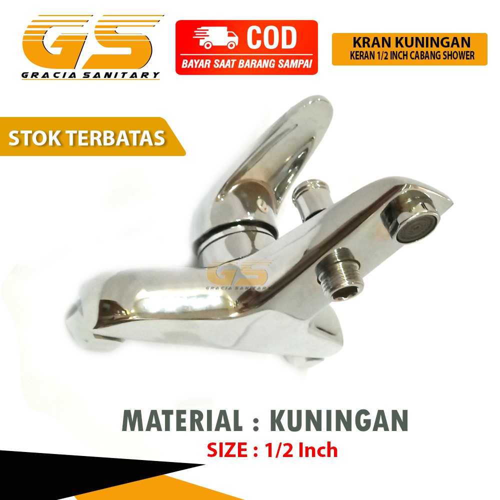 Jual Kran Shower Keran Bathtub Mixer Air Hot Cool Keran 2 Cabang ...