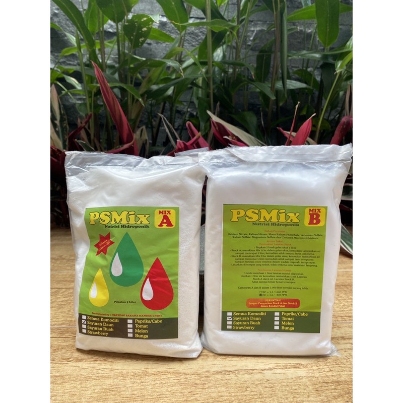 Jual AB mix Nutrisi Hidroponik (PSMix)|Sayur Daun| 1,7Kg/5Liter ...