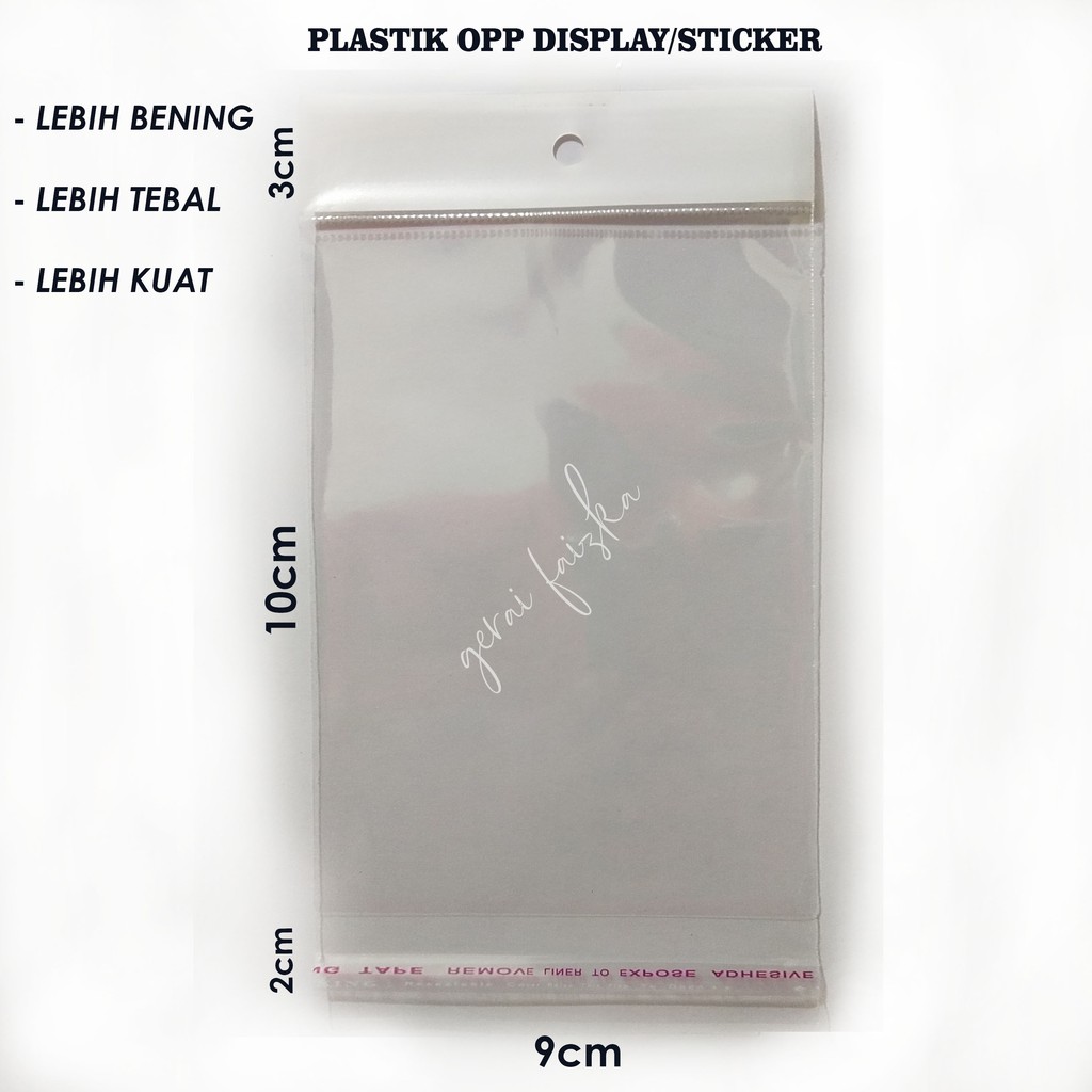 Jual PLASTIK OPP DISPLAY/STICKER 9x10 | Shopee Indonesia