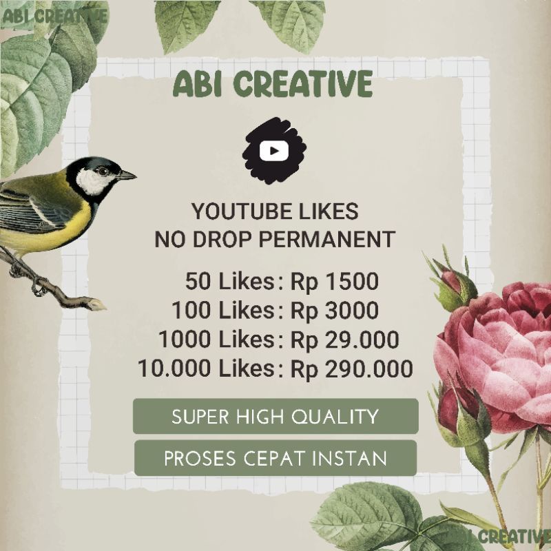 Jual like yt | Shopee Indonesia