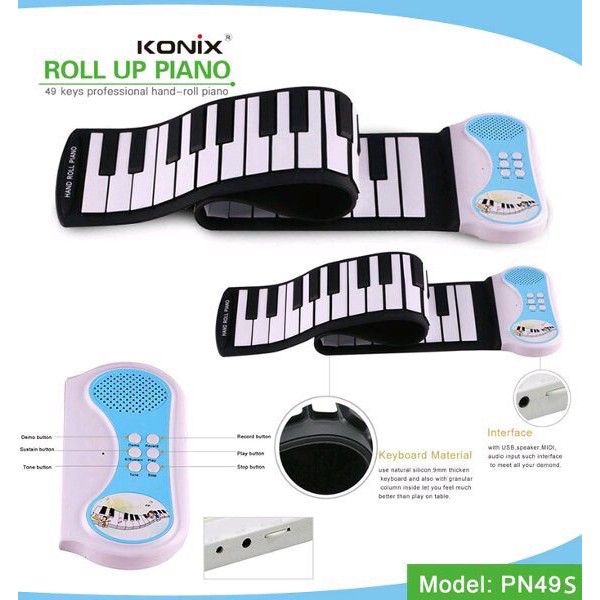 Jual TOP BGT !! Piano Lipat Portable Hand Roll Piano 140 Nada Dengan ...