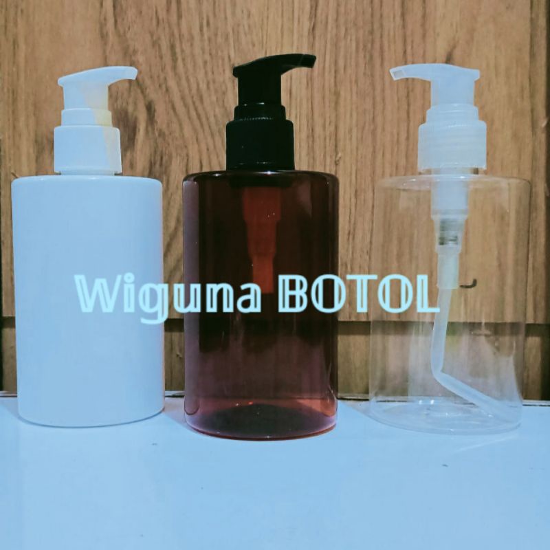 Jual Botol Pump 250ml / Botol PET 250ml Model RFS Tutup Pump Lotion / Botol Plastik Pump 250ml ...