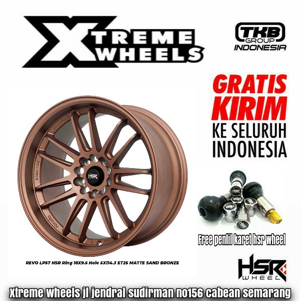 Jual velg mobil hsr wheel ring 18 model re30 innova terios xpander hrv crv civic camry accord ...