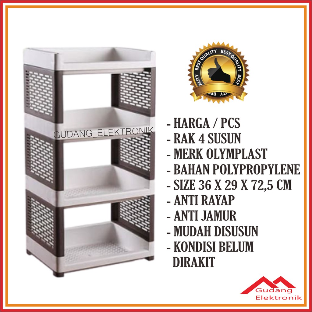 Jual Olymplast Rak 4 Susun Plastik Serbaguna RSO 04 | Shopee Indonesia