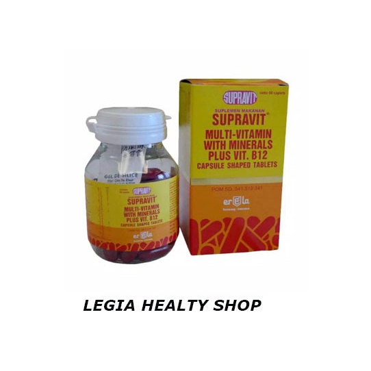 Jual 60 kaplet Supravit Multi vitamin Suprafit Supra vit Multivitamin ...