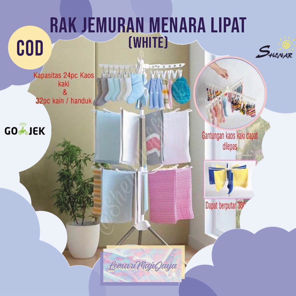 Jual LEON & PARIS RAK JEMURAN MENARA LIPAT/JEMURAN STAINLESS STEEL ...