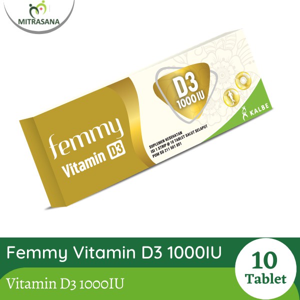 Jual Vitamin D3 1000IU Femmy Vitamin D3 | Shopee Indonesia