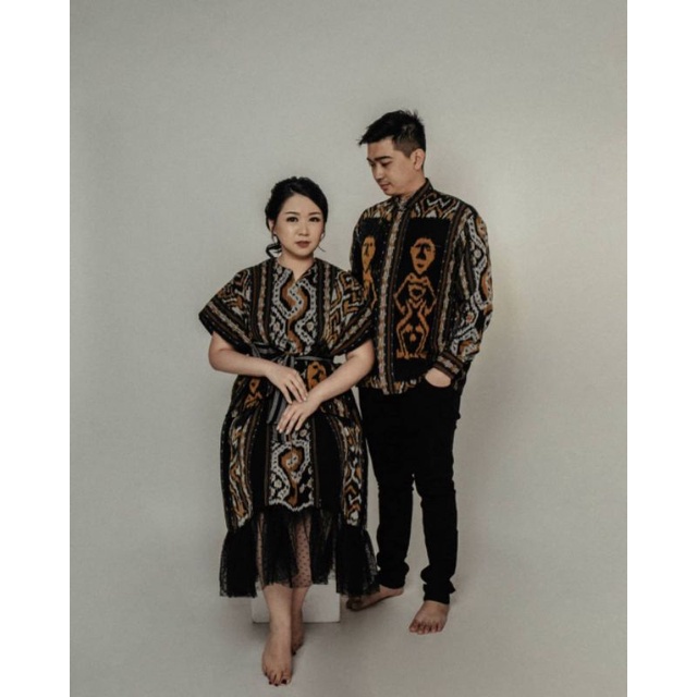 Jual set baju tenun couple - baju couple tenun - set couple tenun jepara - couple etnik - baju ...